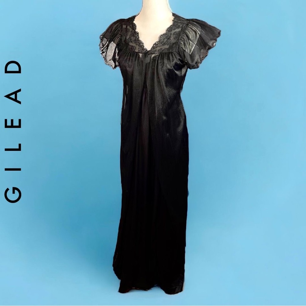 Gilead Vintage Lingerie Sheer With Lace Cover Up, Rob… - Gem